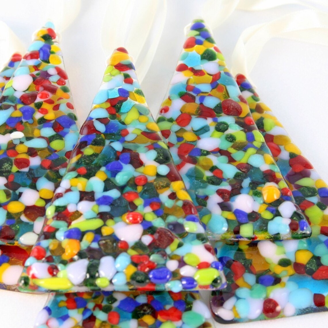 DANCE OF COLORS Fused Glass Ornament - Etsy