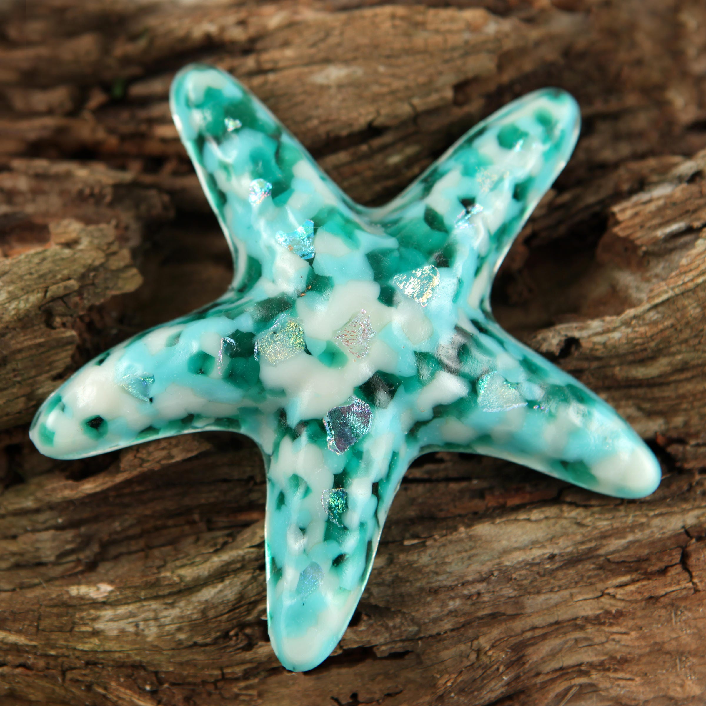 Make a Difference One Starfish at a Time...aquamarine Fused Glass ...