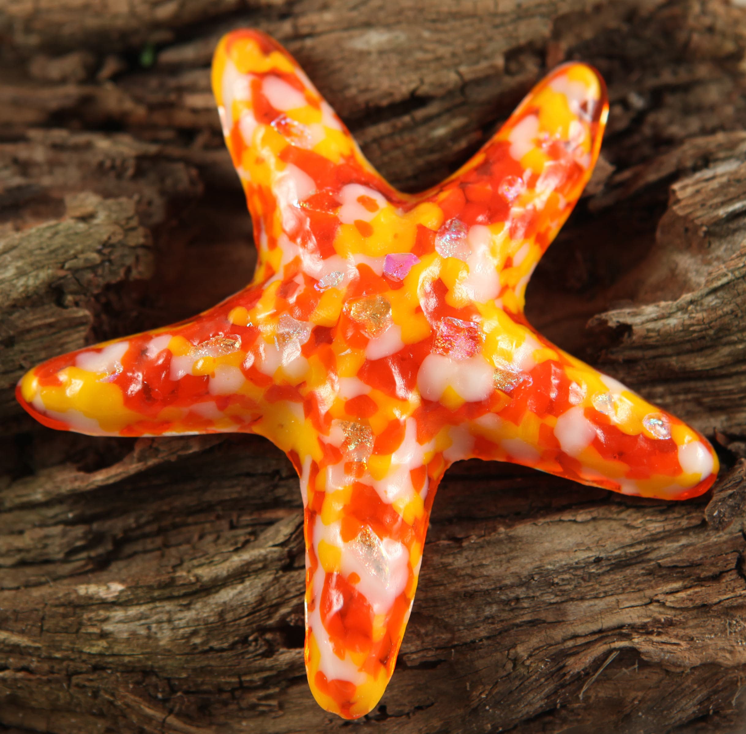 Make a Difference One Starfish at a Time...creamsicle Fused Glass ...