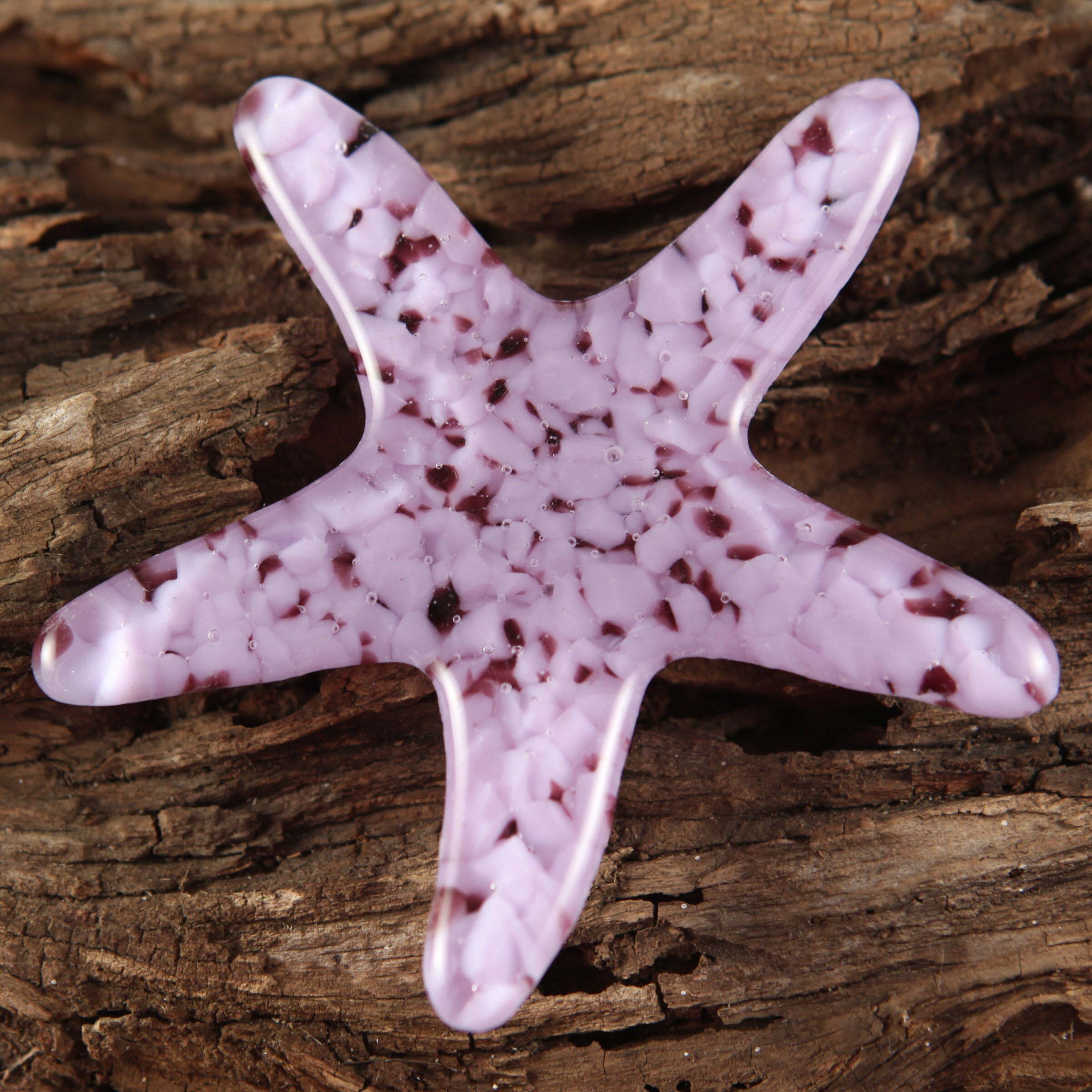 Make a Difference One Starfish at a Time...lavender Fused Glass ...
