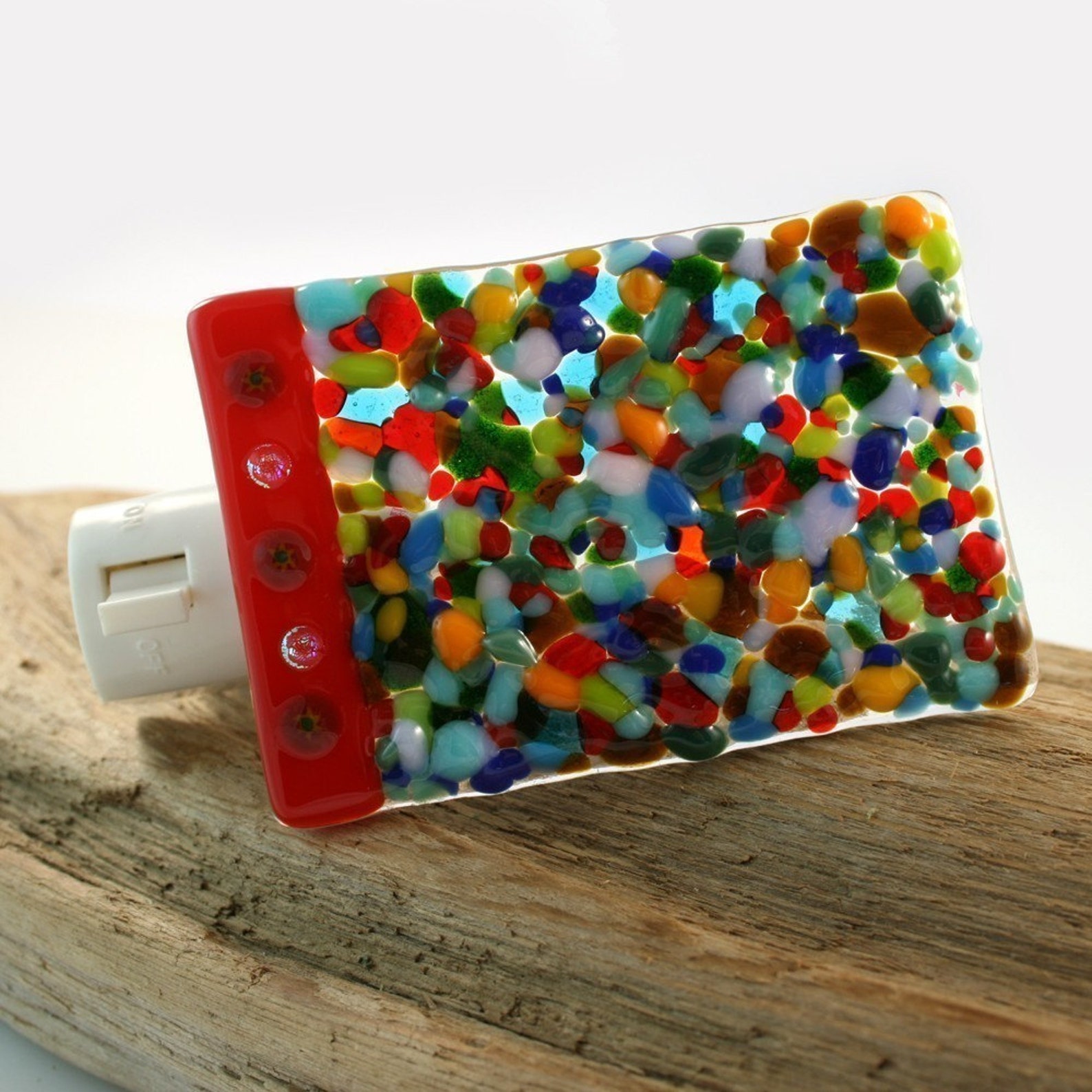 Dance of Colors Fused Glass Night Light - Etsy