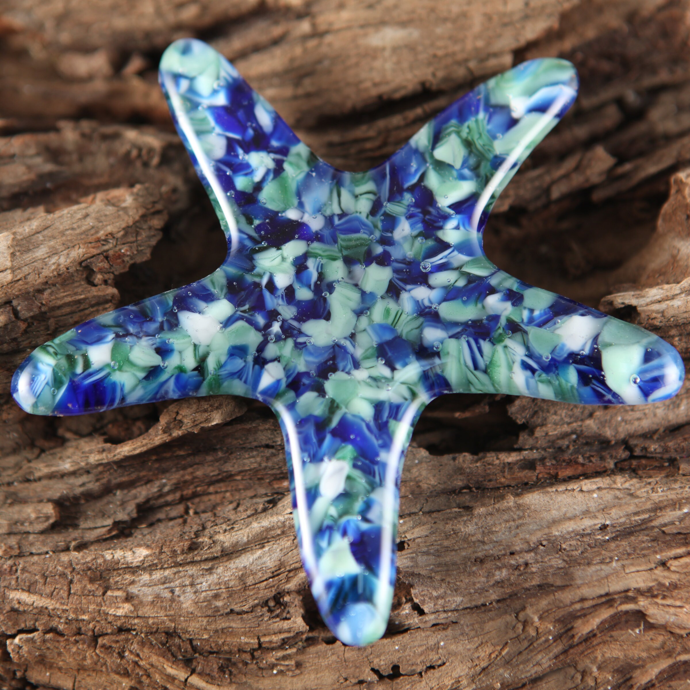 Make a Difference One Starfish at a Time...planet EARTH Fused Glass ...