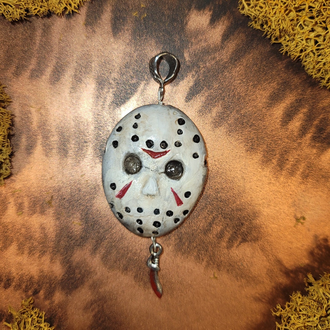 Friday the 13th Jason Voorhees Hockey Mask Pendant for Halloween - Etsy