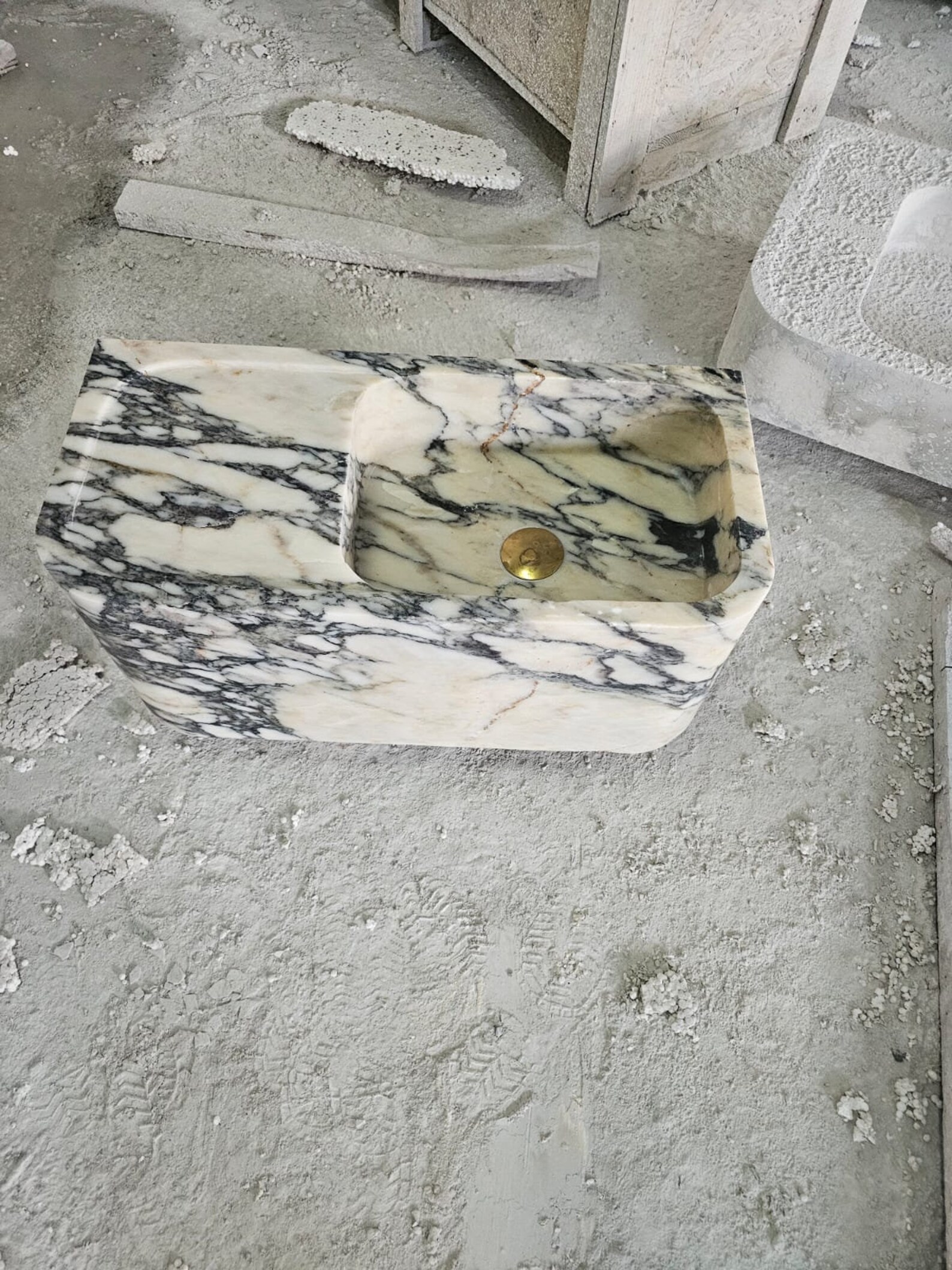 Calacatta Violet Marble Sink, Wall Mounted Marble Sink, Bathroom Vanity ...