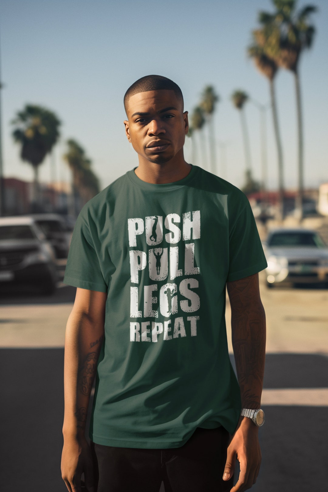 Push Pull Legs Repeat Performance Tee - Etsy