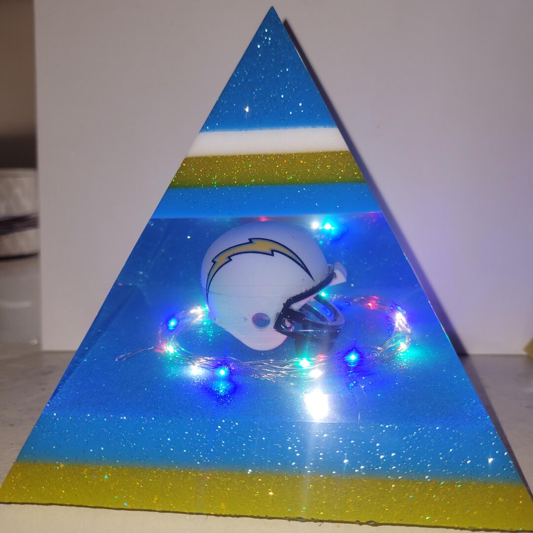 LA Chargers Lighted Football Pyramid - Etsy