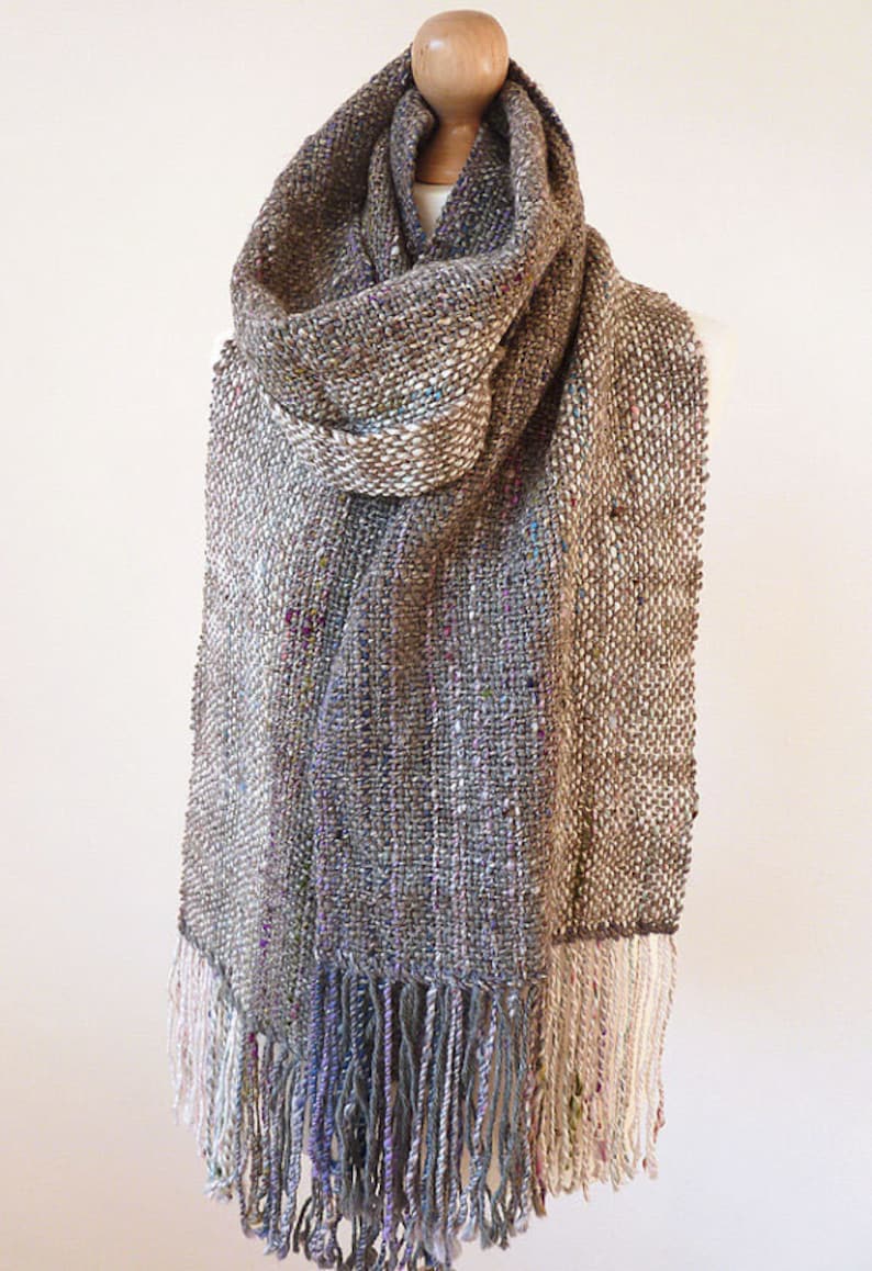 Hand Woven Scarf Made With Handspun Luxury Yarn READY TO - Etsy