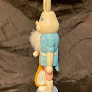10 Easter Bunny W/ Tennis Racquet Nutcracker Spring Pastels - Etsy