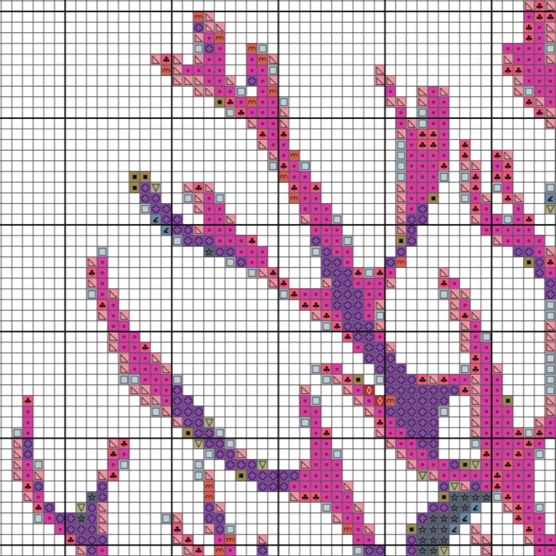 Cross Stitch Pattern PDF Underwater Sea Plants Variety Coral Reef ...