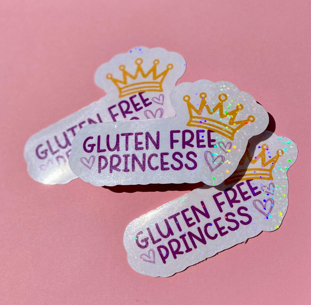 Gluten Free Princess Crown Sticker - Etsy