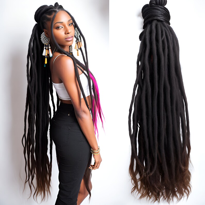 Faux Locs Braided Wig, Boho Synthetic Dreadlock Extensions , Single ...