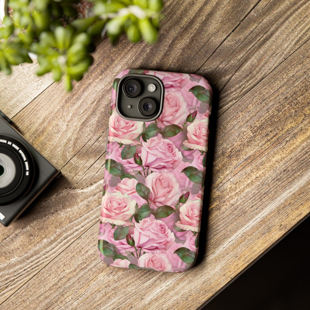 Mobile Phone Case Pink Roses, Phone Case - Etsy