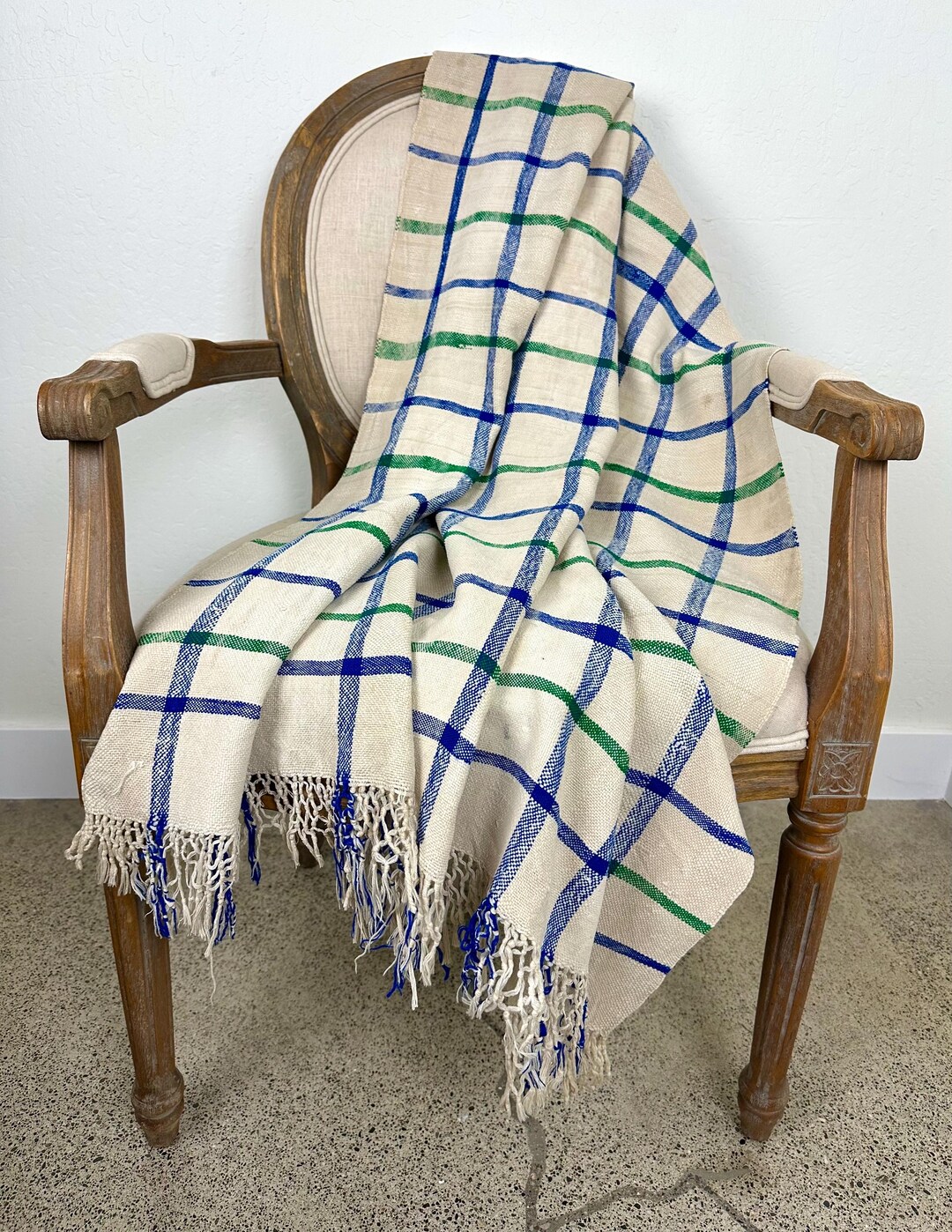 Vintage Handwoven Moroccan Berber Haik Blanket, Wrap, Throw - Wonderful ...