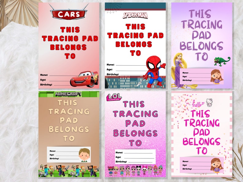 Editable Tracing Pads for Kids, Practice Writing, Kids Activity Sheets ...
