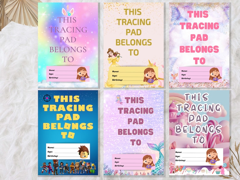 Editable Tracing Pads for Kids, Practice Writing, Kids Activity Sheets ...