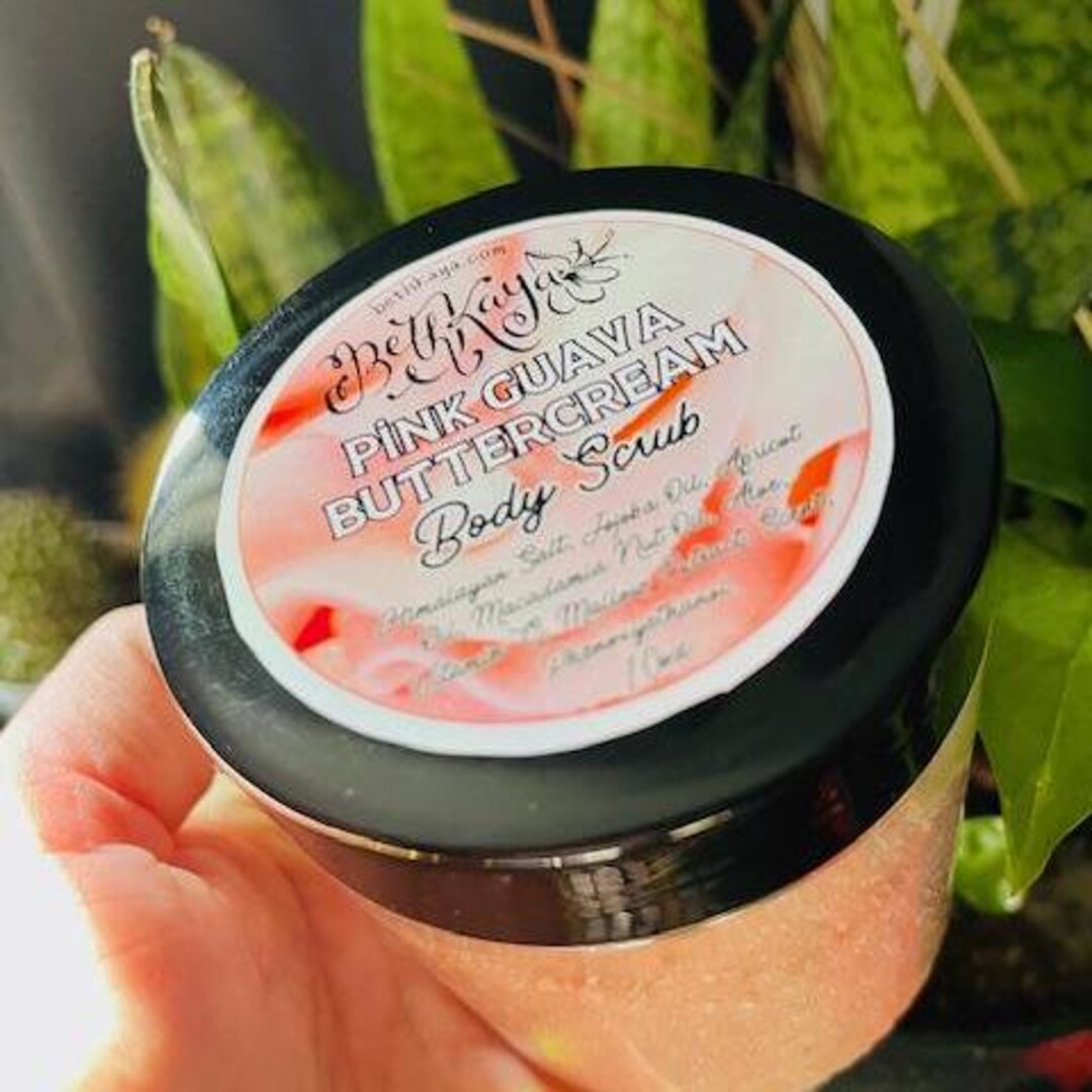 SCRUB - Pink Guava Buttercream - Pink Salt Fine Body Scrub Scented With ...