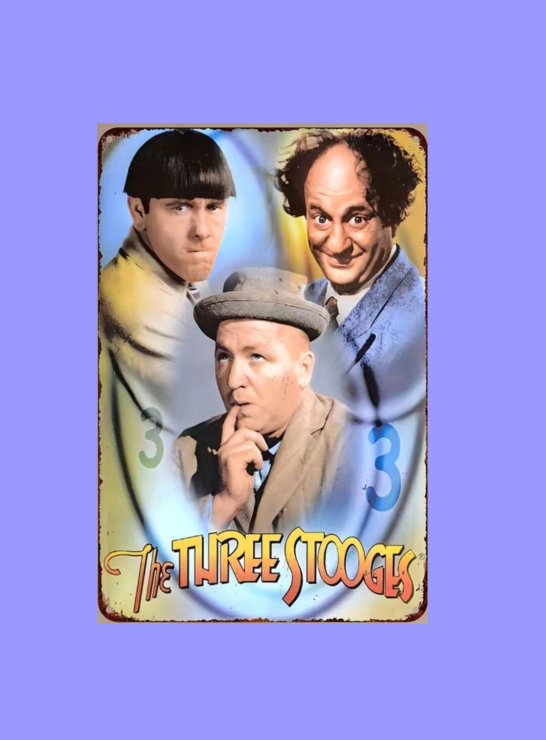 The Three Stooges Tin Sign - Vintage Metal Movie Poster With Moe, Larry ...