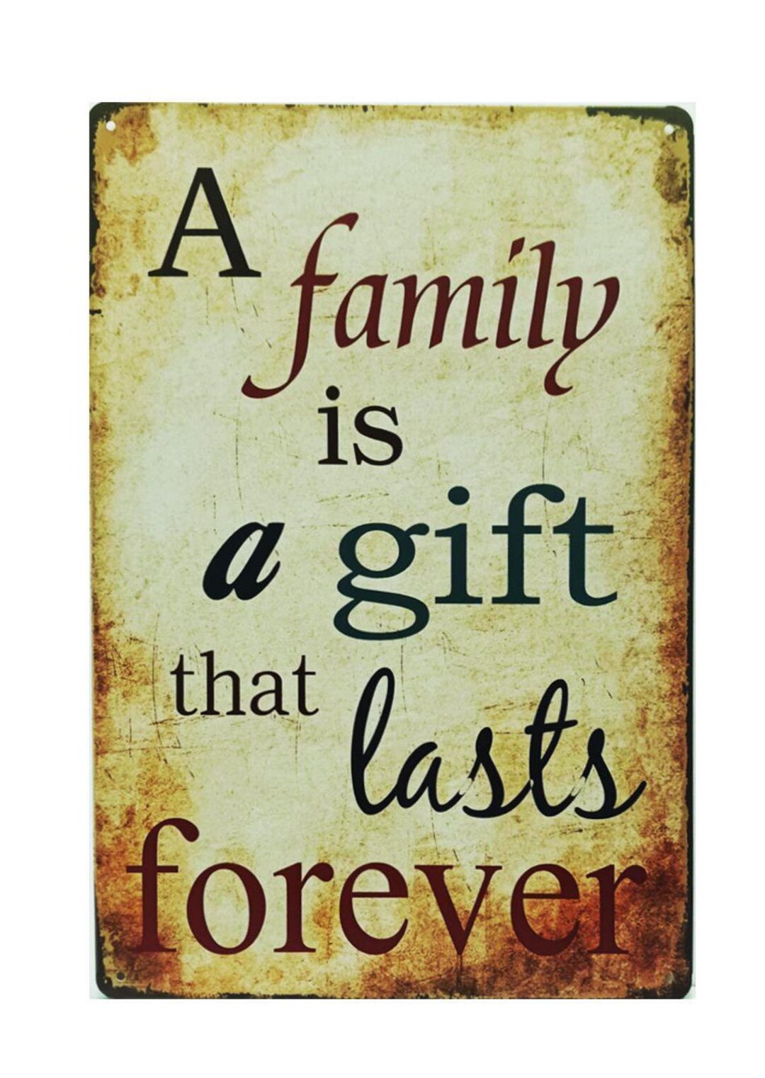 Vintage Look Tin Sign Family is a Gift That Lasts Forever for Home ...