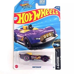 1:64 Sleek 2025 Hot Wheels #63 Purple Monteracer 4/10 X-raycers Series ...