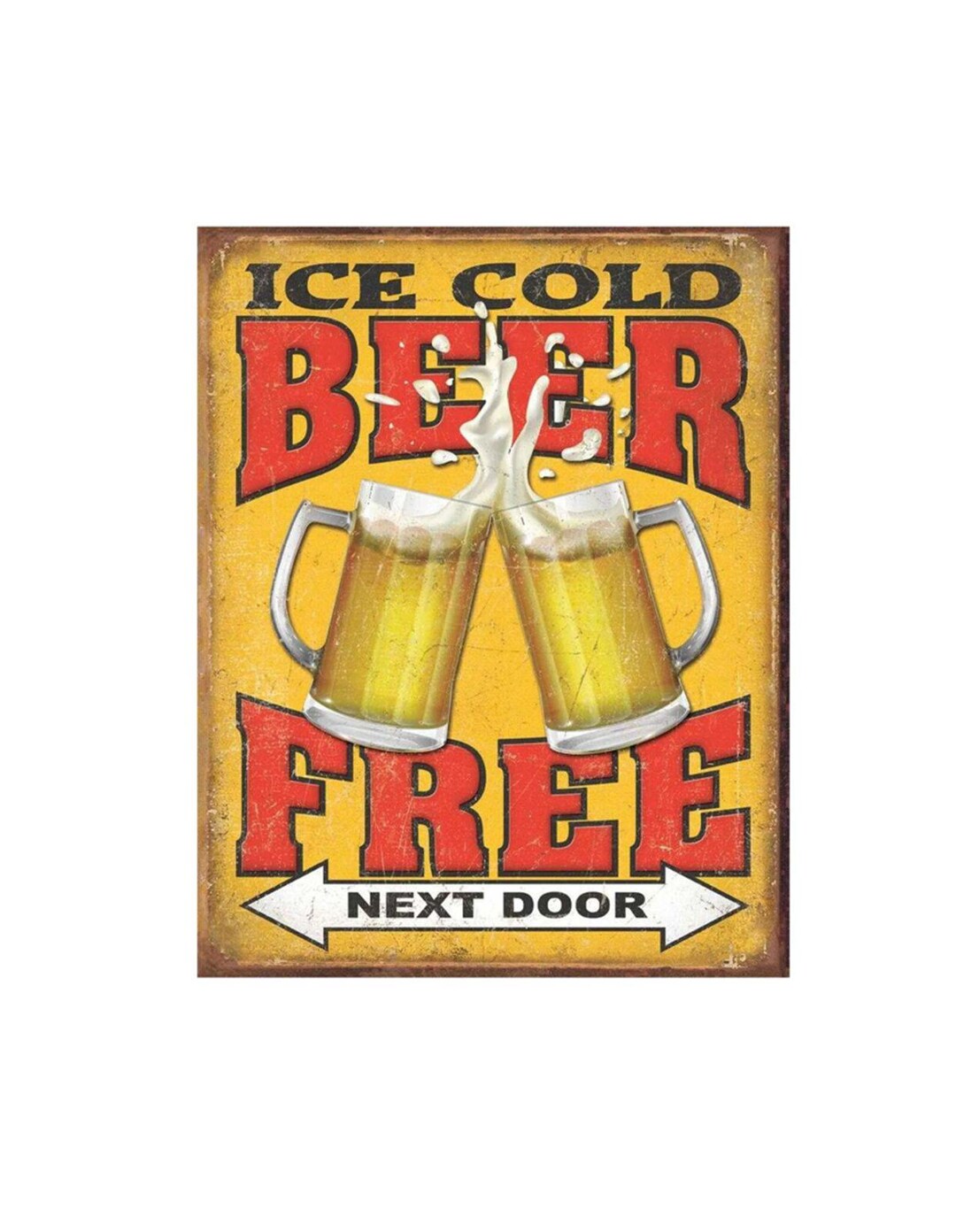 Ice Cold Beer Tin Sign: Bar & Restaurant Decor - Etsy
