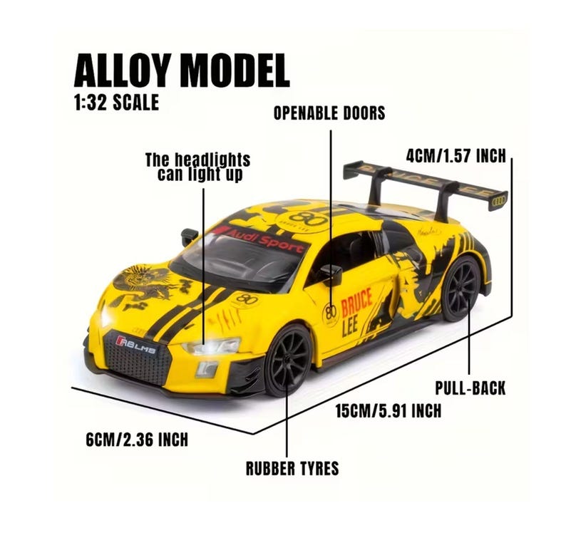 RMZ AUDI R8 Replica Super Car Race Car, - Collectible Car Model for ...