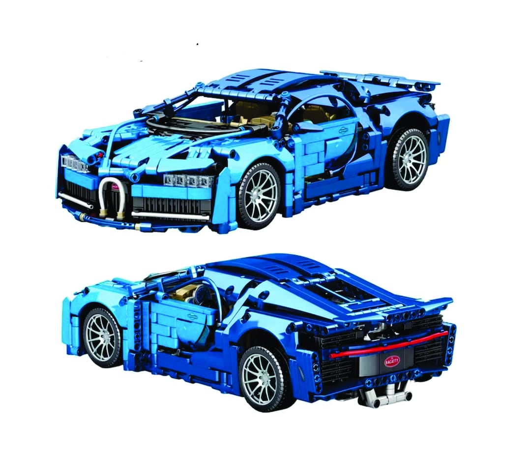 DIY Supercar Hypercar Race Car Building Block Set Bugatti Chiron Style ...
