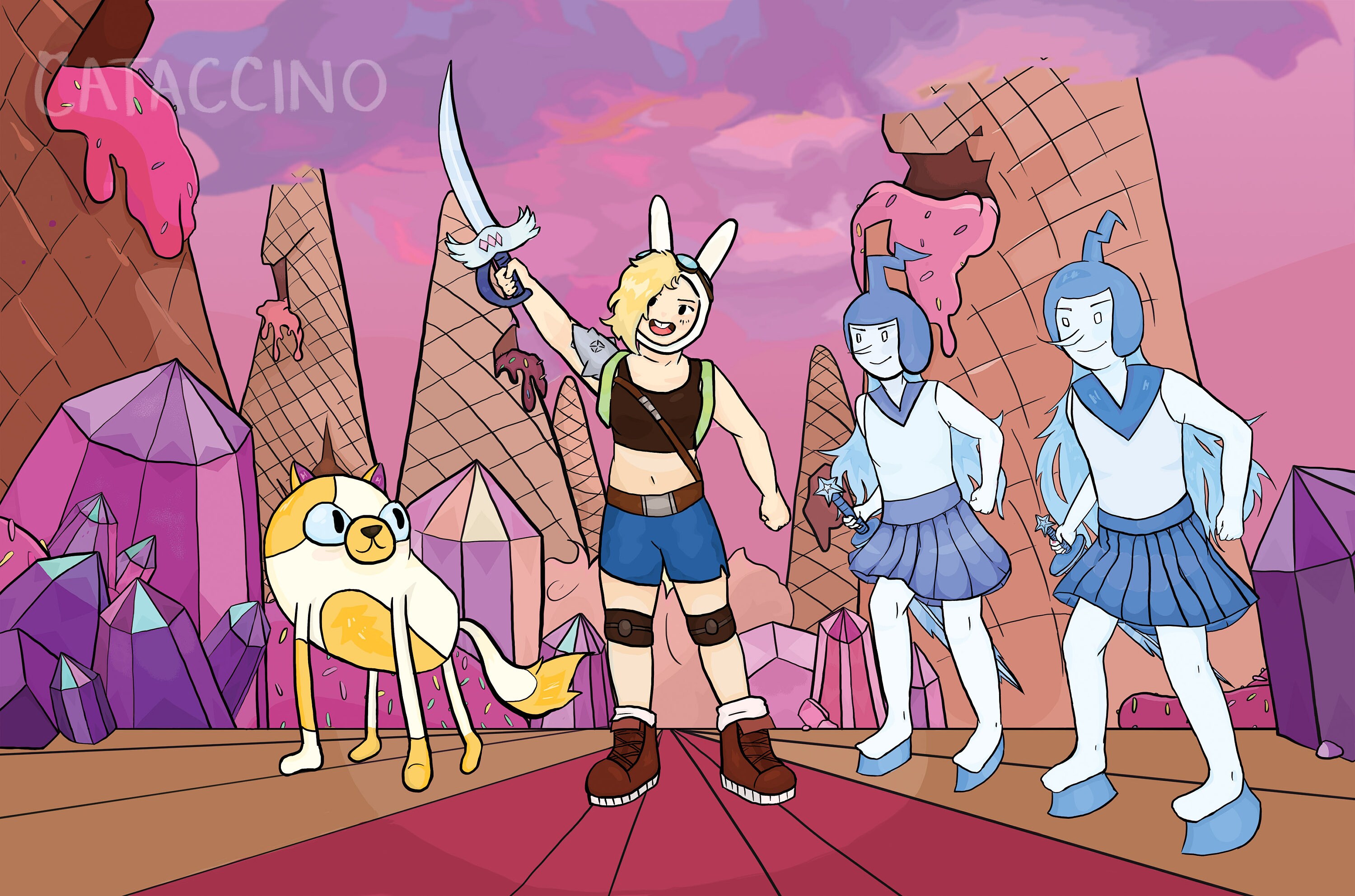 Fionna and Cake Print Adventure Time - Etsy