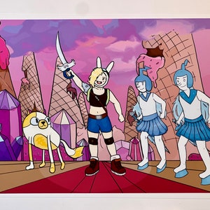 Fionna and Cake Print Adventure Time - Etsy