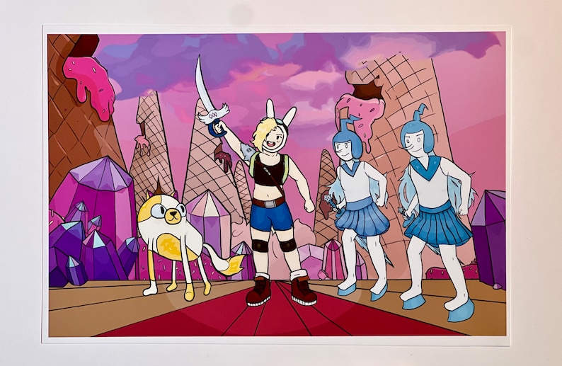 Fionna and Cake Print Adventure Time - Etsy
