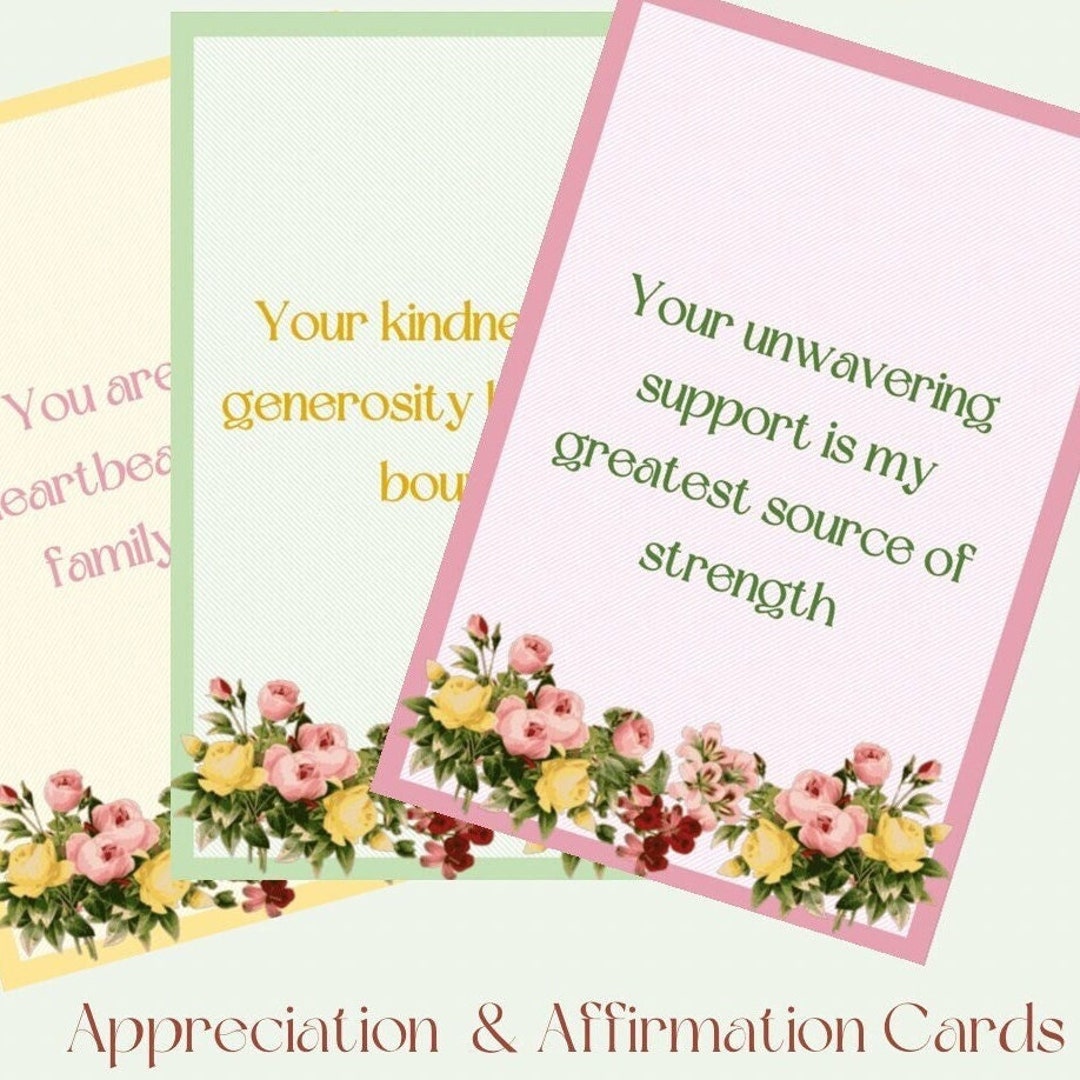 Appreciation Cards - Birthday Affirmation Cards - Gifts Cards - Thank ...