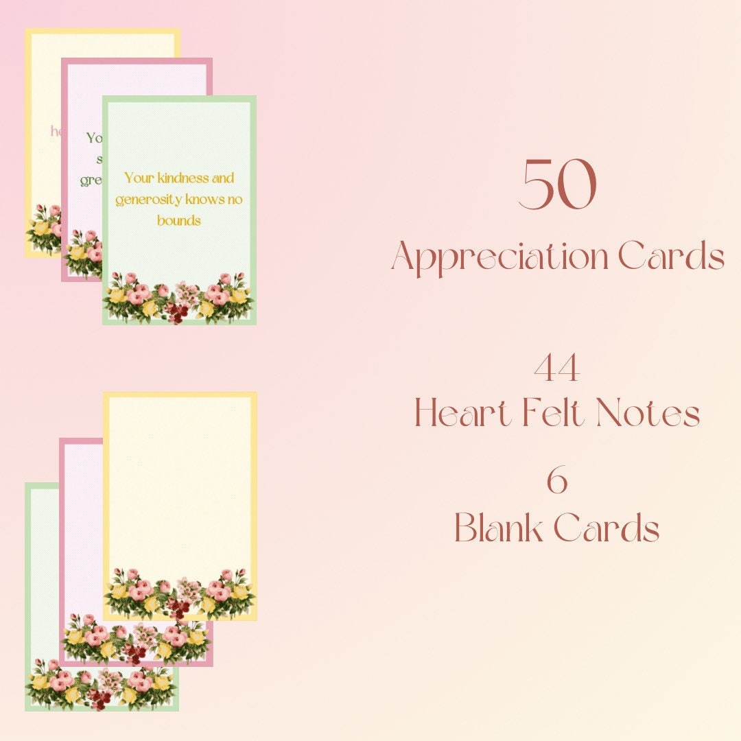Appreciation Cards - Birthday Affirmation Cards - Gifts Cards - Thank ...