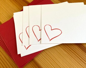 Heart Note Cards | Etsy