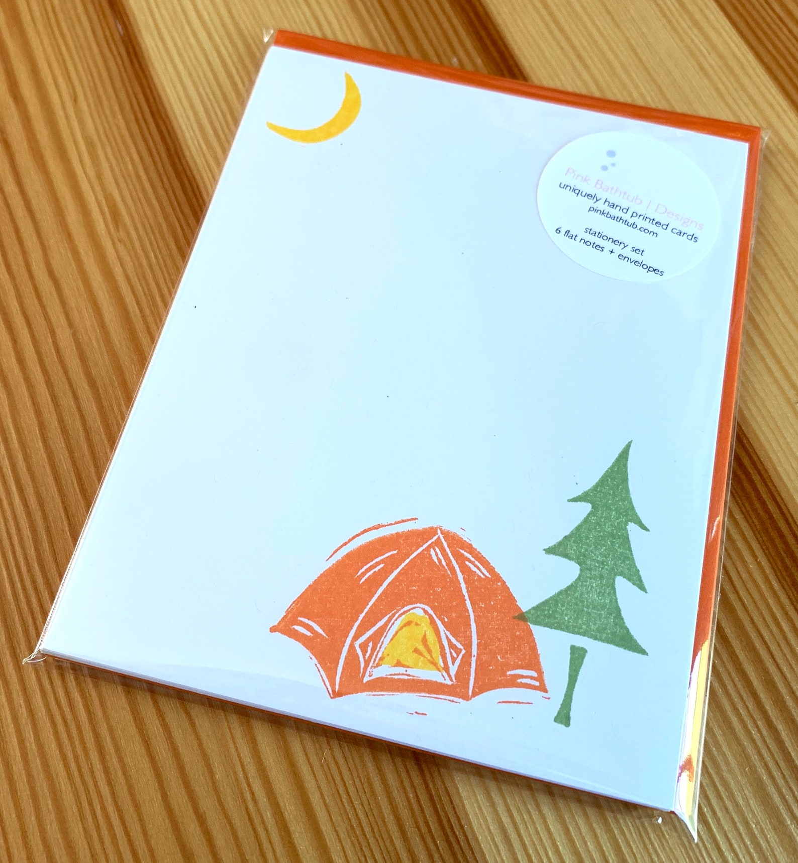 Camping Tent Stationery Set Camp Site Note Cards Hand | Etsy