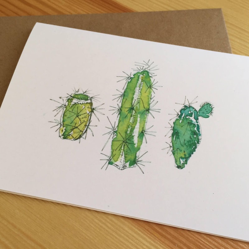 Cactus Greeting Card - Etsy