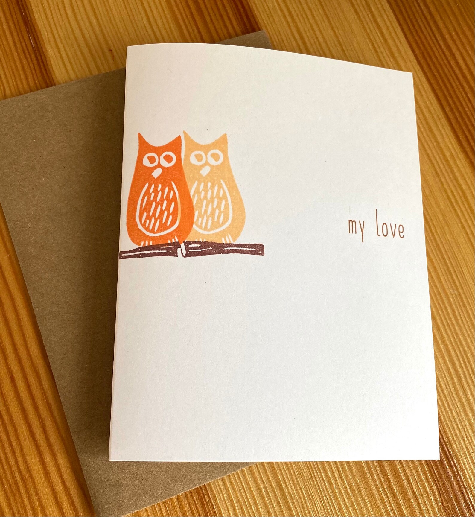 Owl Love Greeting Card Anniversary Owl Love Greeting Card | Etsy