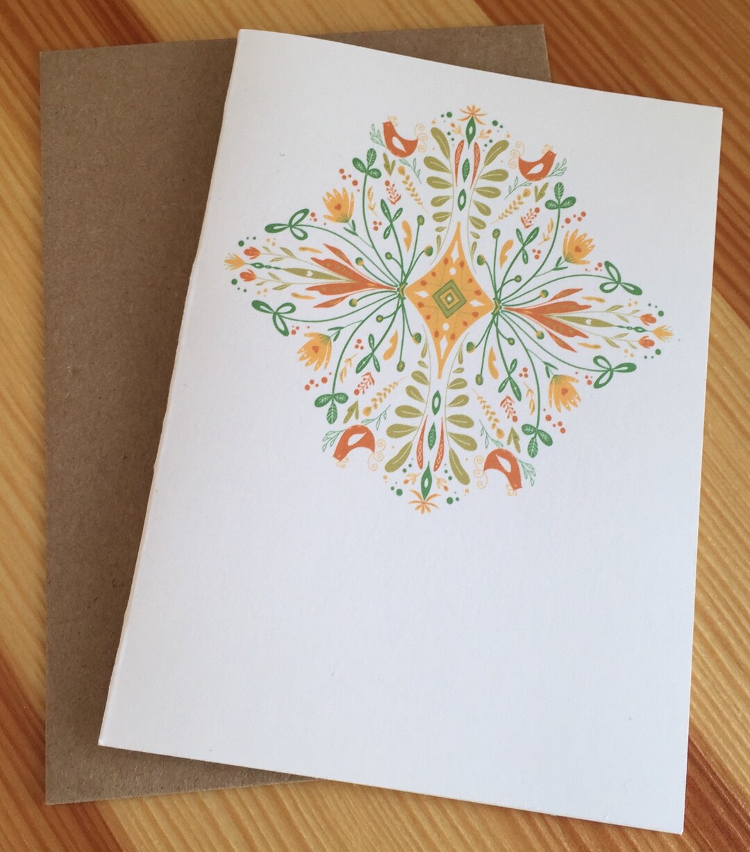 Floral Folk Art Note Cards Boxed Blank Greeting Cards Halifax Box of 8 ...