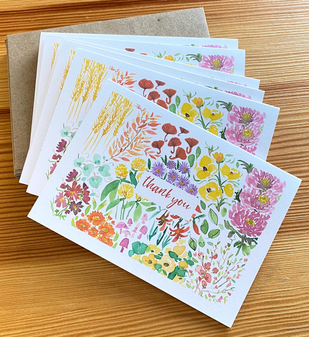 Flower Garden Note Cards | Boxed Thank You or Blank Botanical Note ...