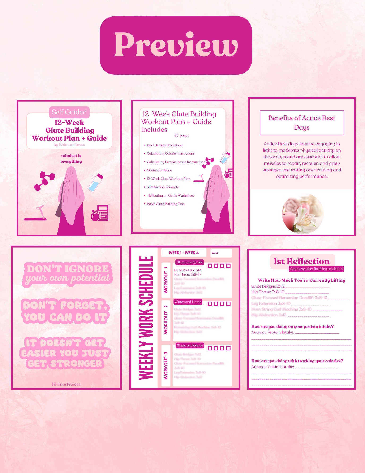 12-week Glute Building Workout Plan and Guide - Etsy