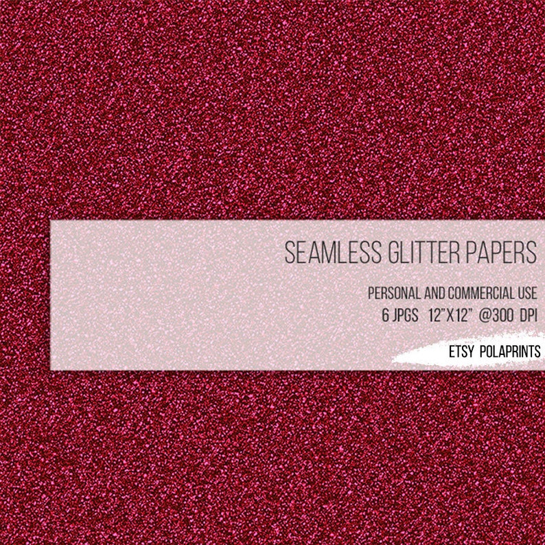 SALE Seamless Glitter Papers. Red Sparkly Glitter Background. Sparkly ...