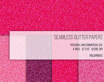 SALE Seamless Glitter Background. Digital Paper. Pink | Etsy