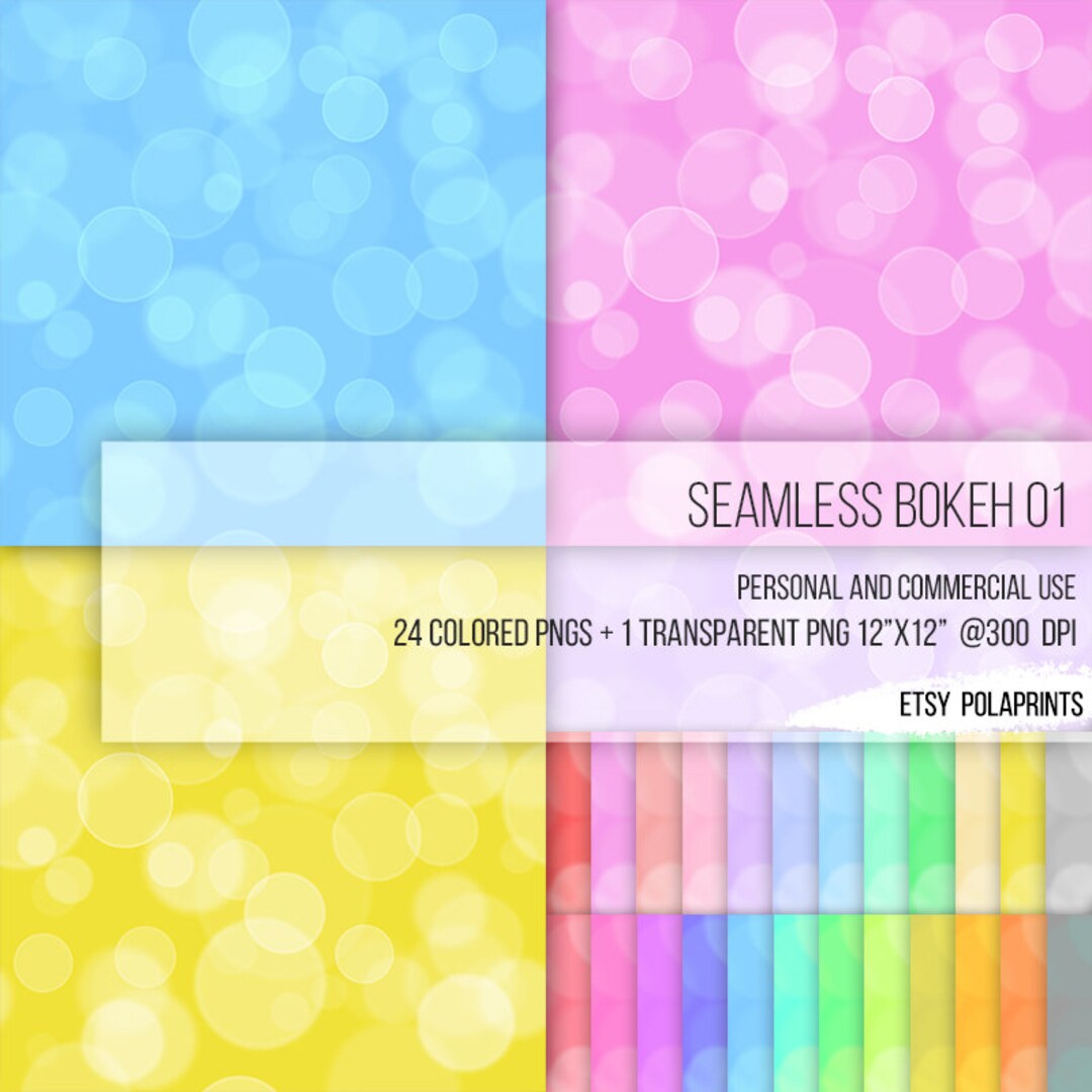 SALE 25 Seamless Bokeh Backgrounds. Pastel Bokeh Wallpapers. Digital ...