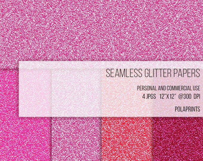 SALE Seamless Glitter Background. Digital Paper. Pink Glitter, Sparkly ...
