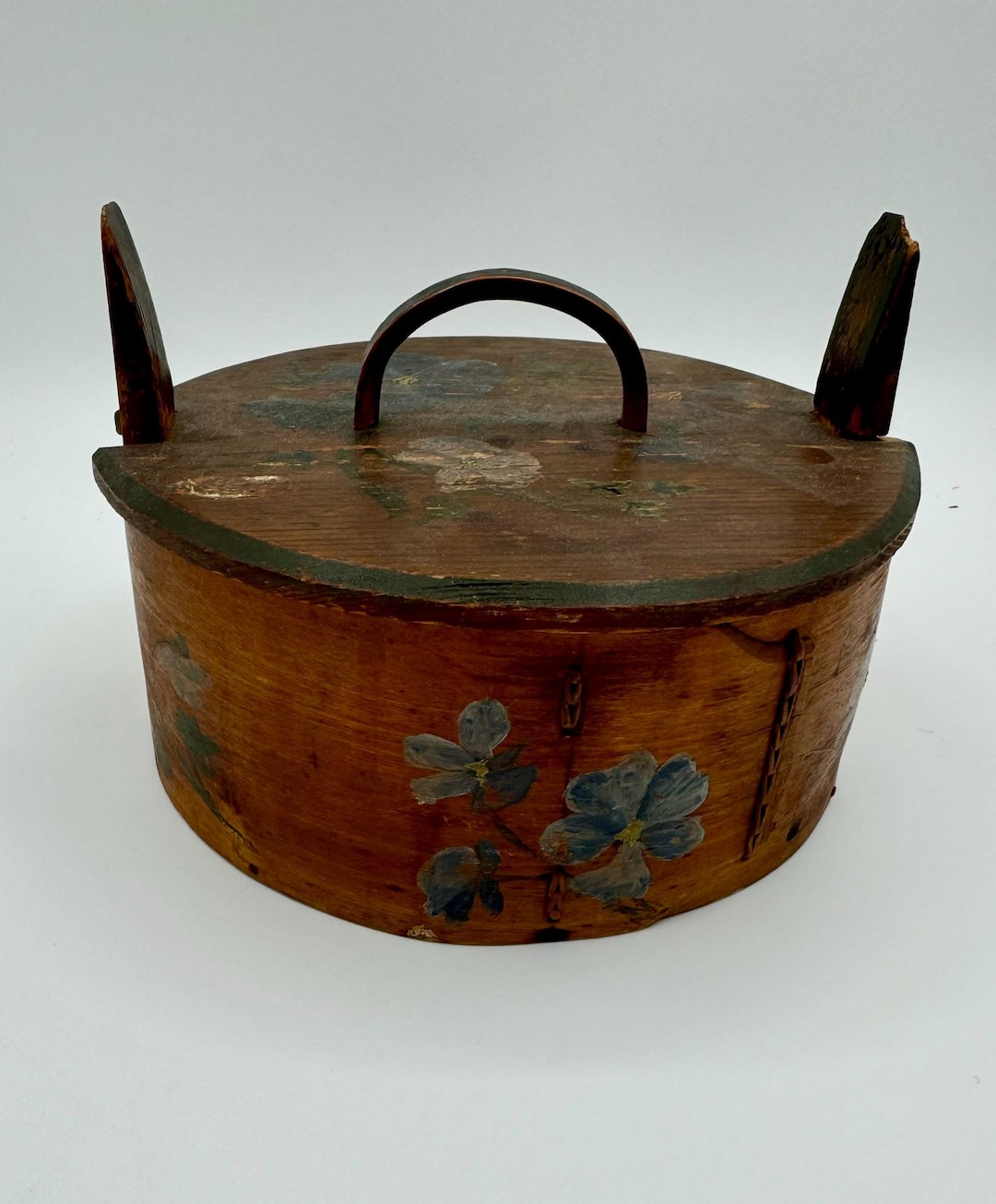 Antique Swedish Folk Art Wooden Box With Floral Painted Design ...