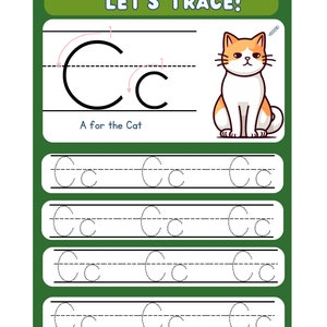Animals From A to Z. Alphabet Tracing Practice - Etsy