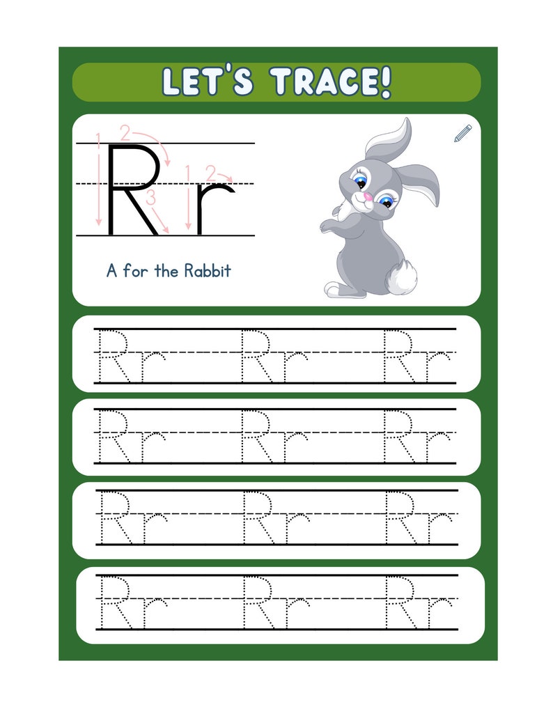 Animals From A to Z. Alphabet Tracing Practice - Etsy