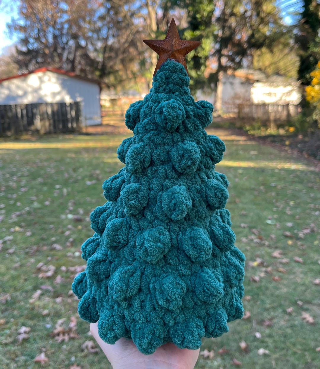 Crochet Christmas Trees, Handmade Tree, Plush Stuffed Home Decor ...