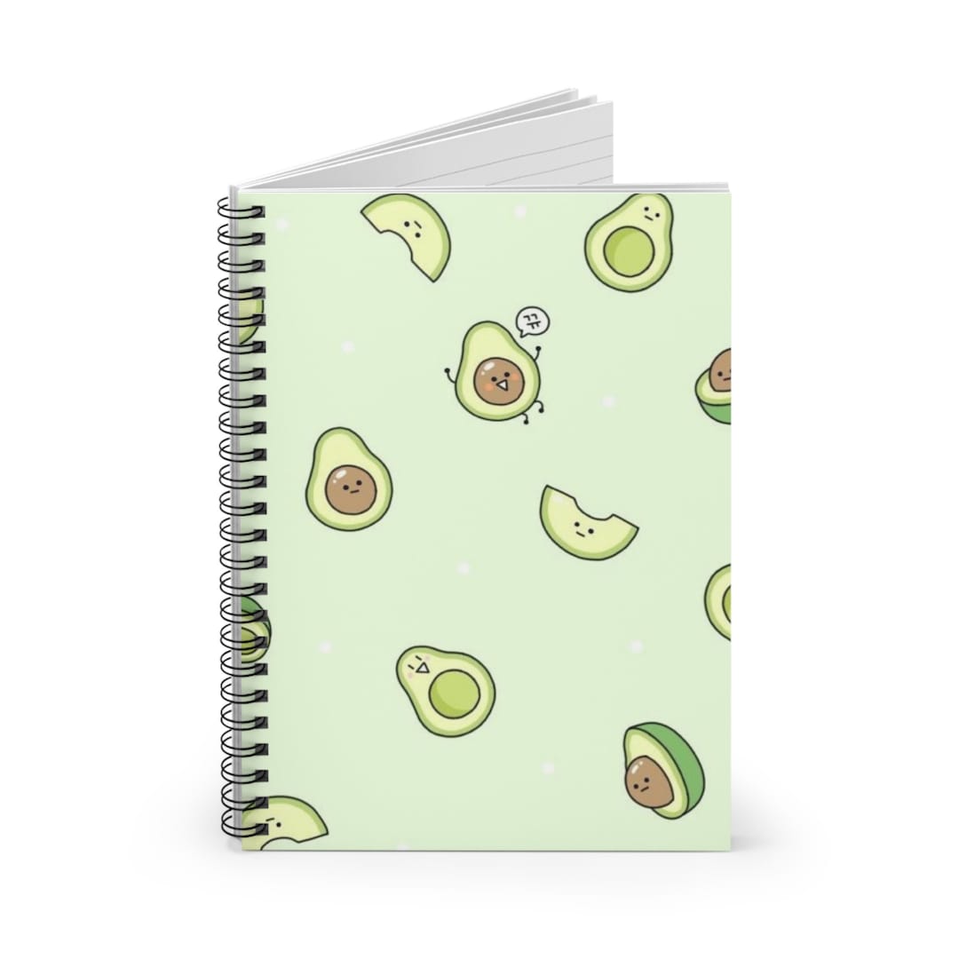 Avocado Spiral Notebook Ruled Line - Etsy
