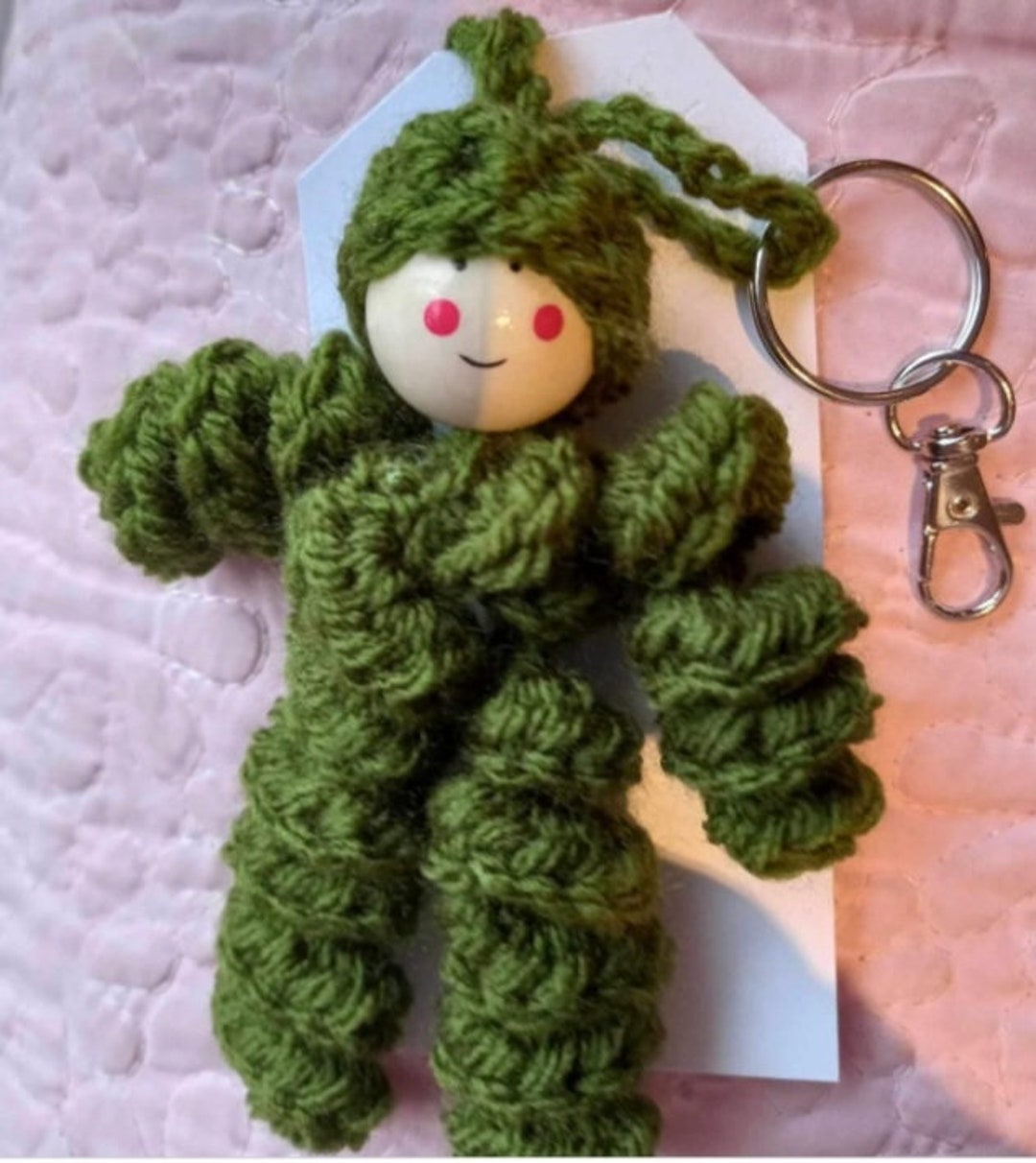 Wriggly Worm Soldier With Smiley Face Keyring - Etsy