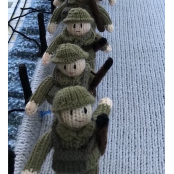 Knitted War Soldier - Etsy UK
