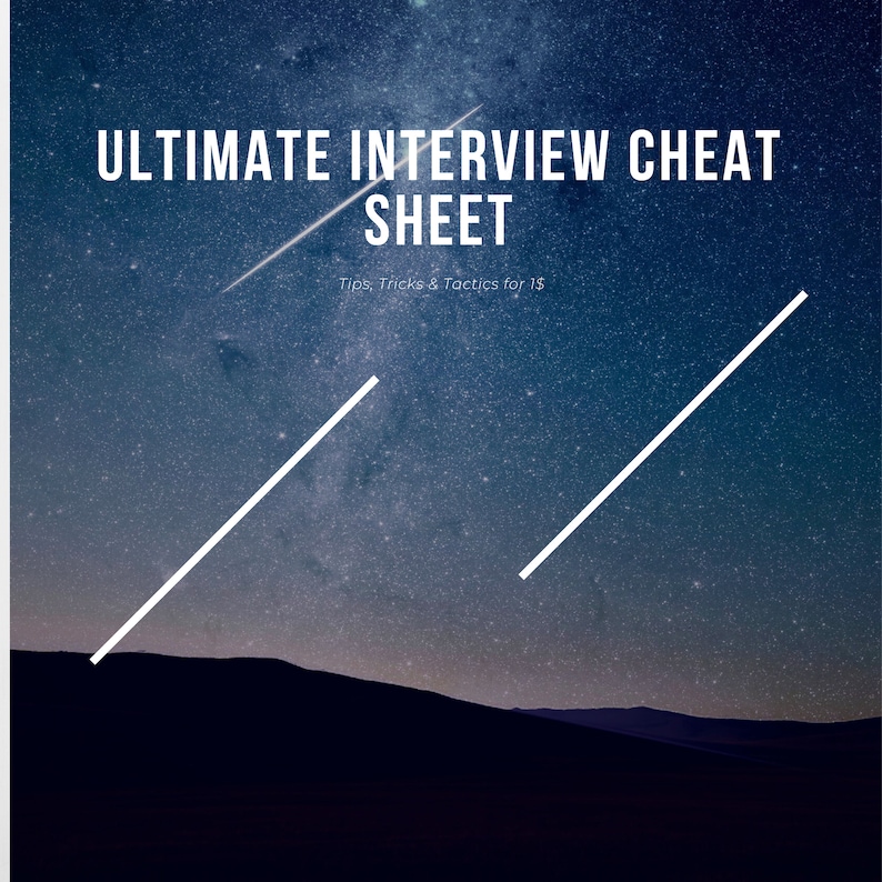 Ultimate Interview Cheat Sheet: Tips, Tricks & Tactics for Less - Etsy